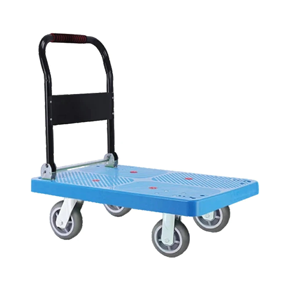 GROVIA Heavy-Duty Folding Platform Trolley - 90/110cm, 8-Inch Grey Rub ...