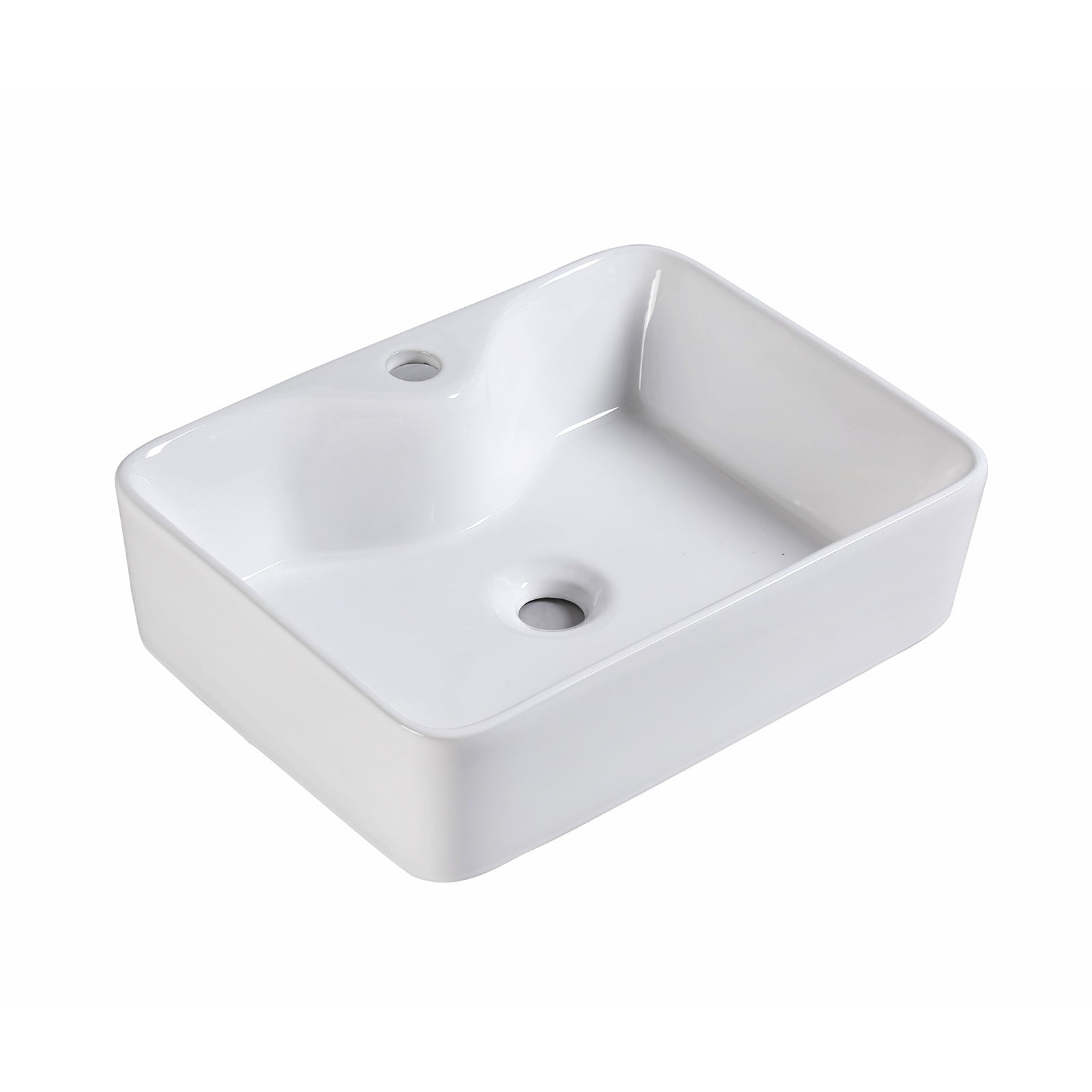 Muriel 48 x 37.5 x 13cm White Ceramic Bathroom Basin Vanity Sink Above ...